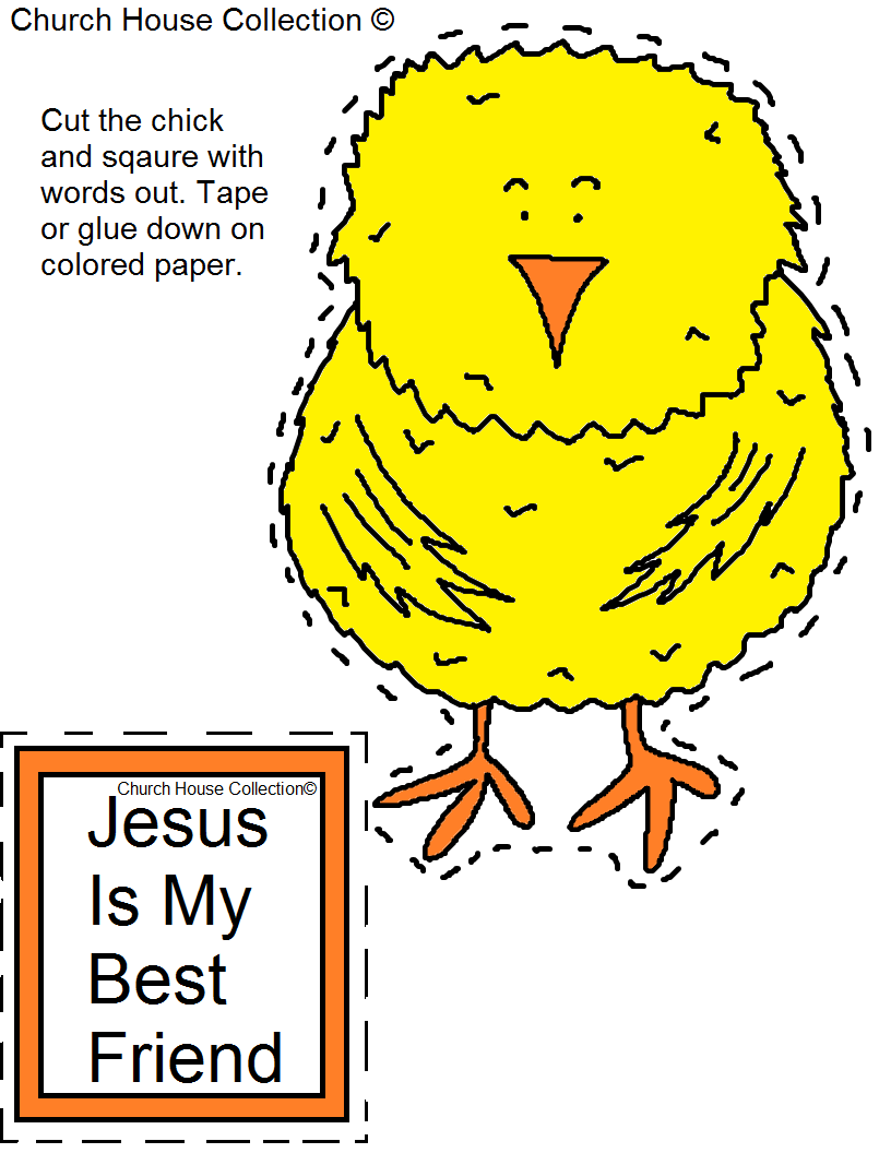 Jesus Is My Best Friend Chick Cutout Craft Jesus Is My Best Friend Chick Cutout Craft